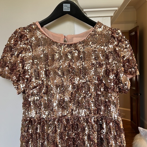 Maeve | Dresses | Maeve Bernadette Gold Sequin Midi Dress | Poshmark